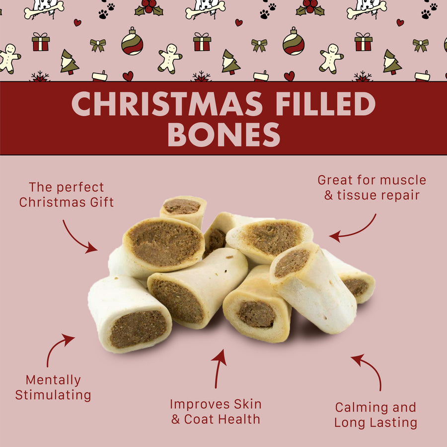 Christmas Meat Filled Dog Bones | 100% Natural – T.Forrest